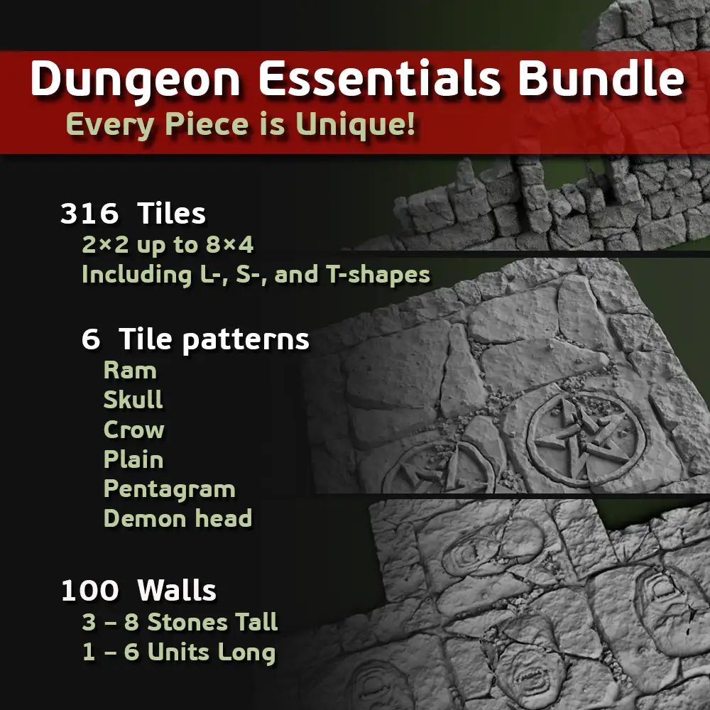 Dungeon Essentials Bundle STL - dungeonIt